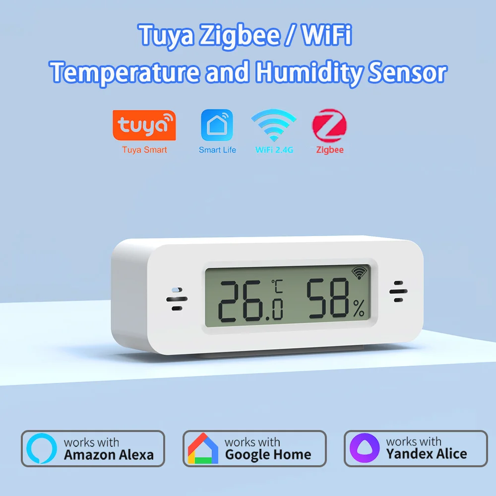 Tuya WiFi Zigbee Mini Temp&Humi Sensor,Smart Home Thermometer ...