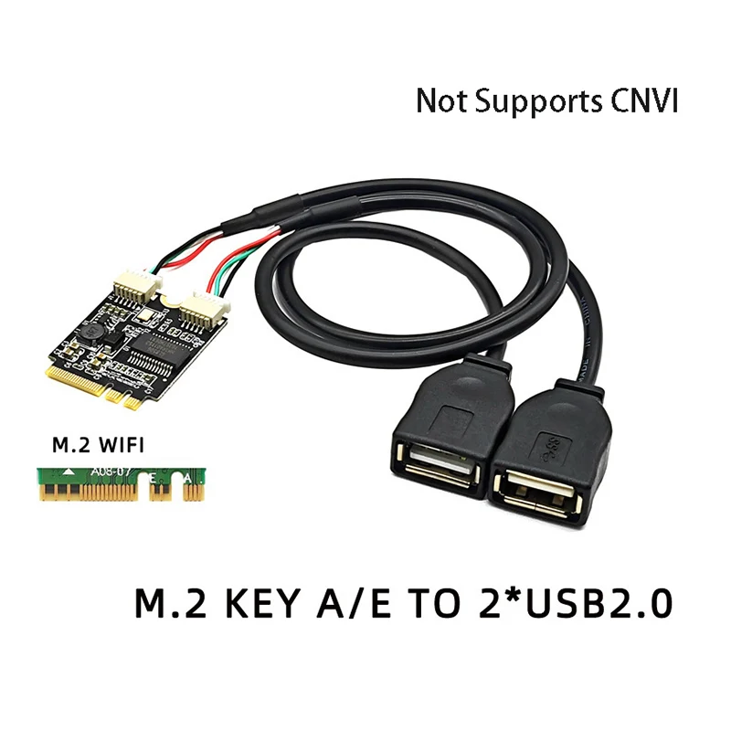 M2 WIFI KEY A E to USB Convert Card Laptop Motherboard NGFF to Double ...