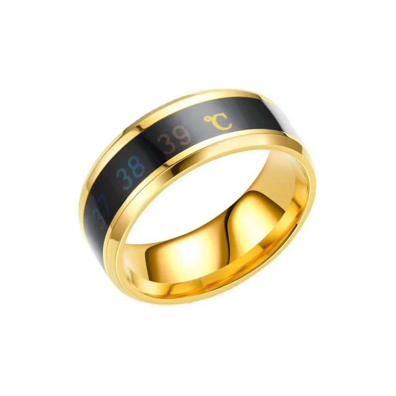 Temperature Sensitive Color Changing Titanium Steel Ring Male Creative ...