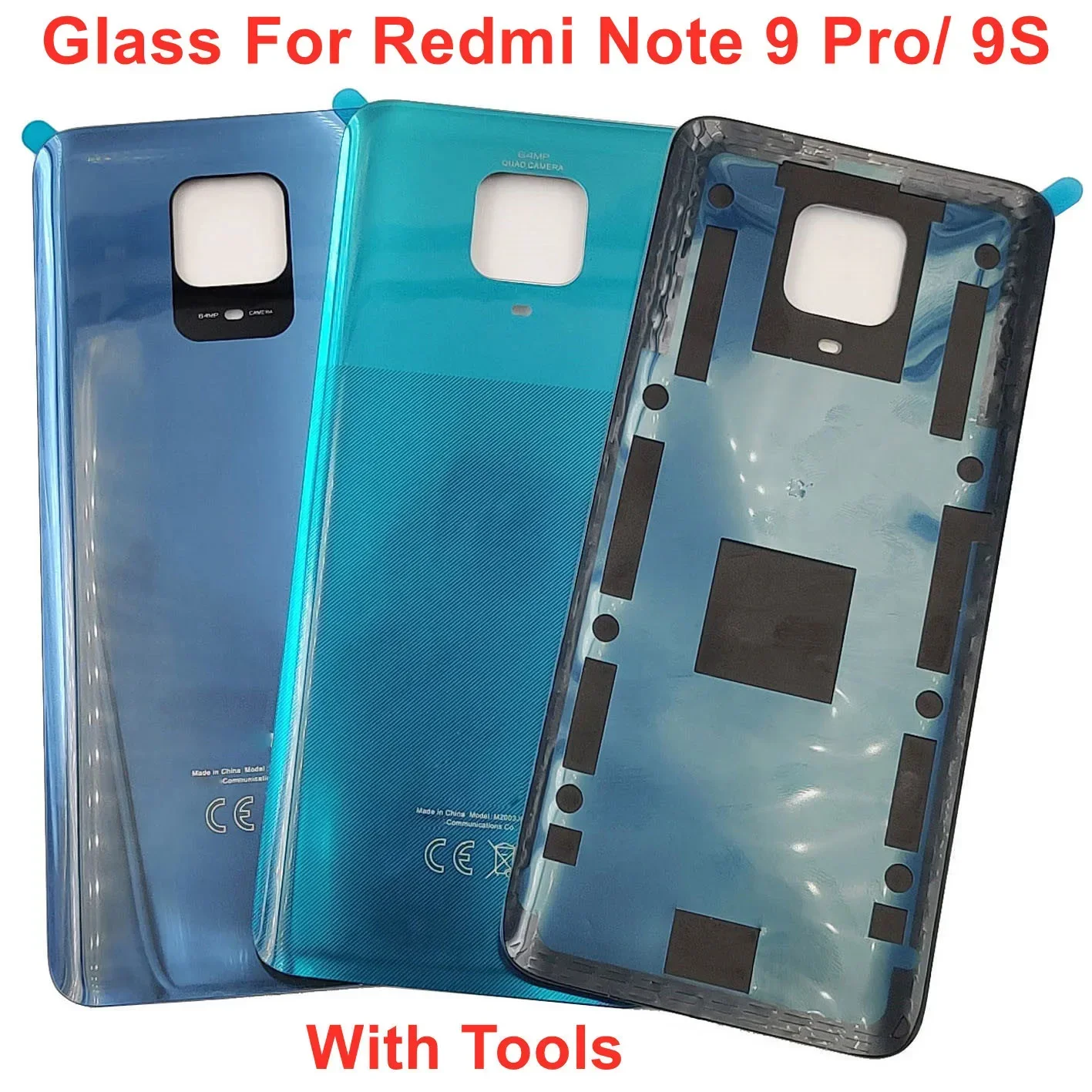 Glass-Battery-Cover-For-Xiaomi-Redmi-Note-9S-Note-9-Pro-Hard-Back-Door ...