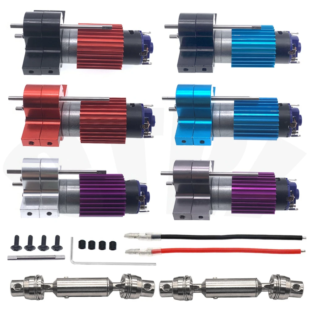 Upgrade Metal Transmission Gearbox 370 Brushed Motor With Bullet Cable ...