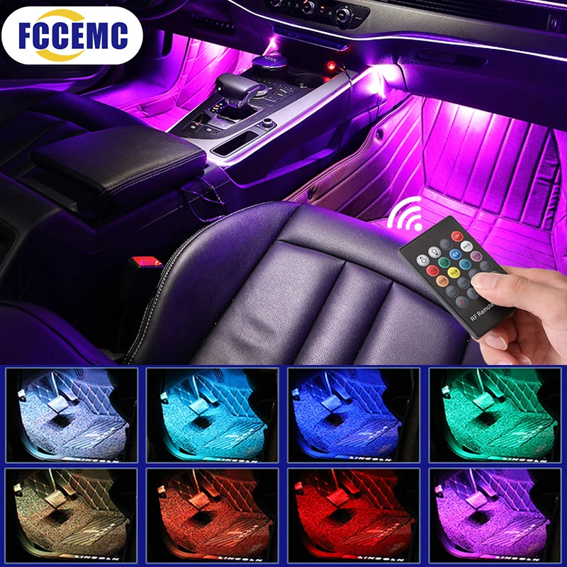Led-Car-Foot-Ambient-Light-With-USB-Neon-Mood-Lighting-Backlight-Music ...