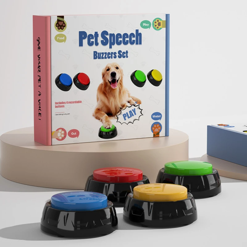 Pet Training Buttons 4pcs/box Recordable Pet Talking Toys Pet ...