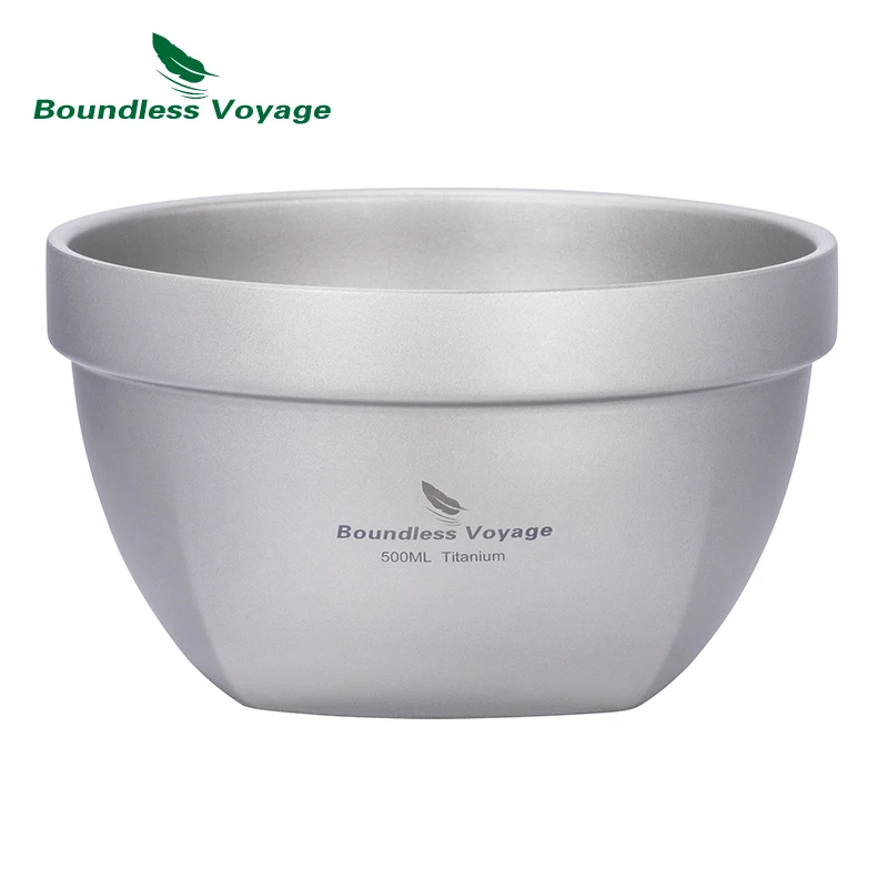 Boundless Voyage Double Walled Titanium Bowl Oatmeal Food Rice Soup ...