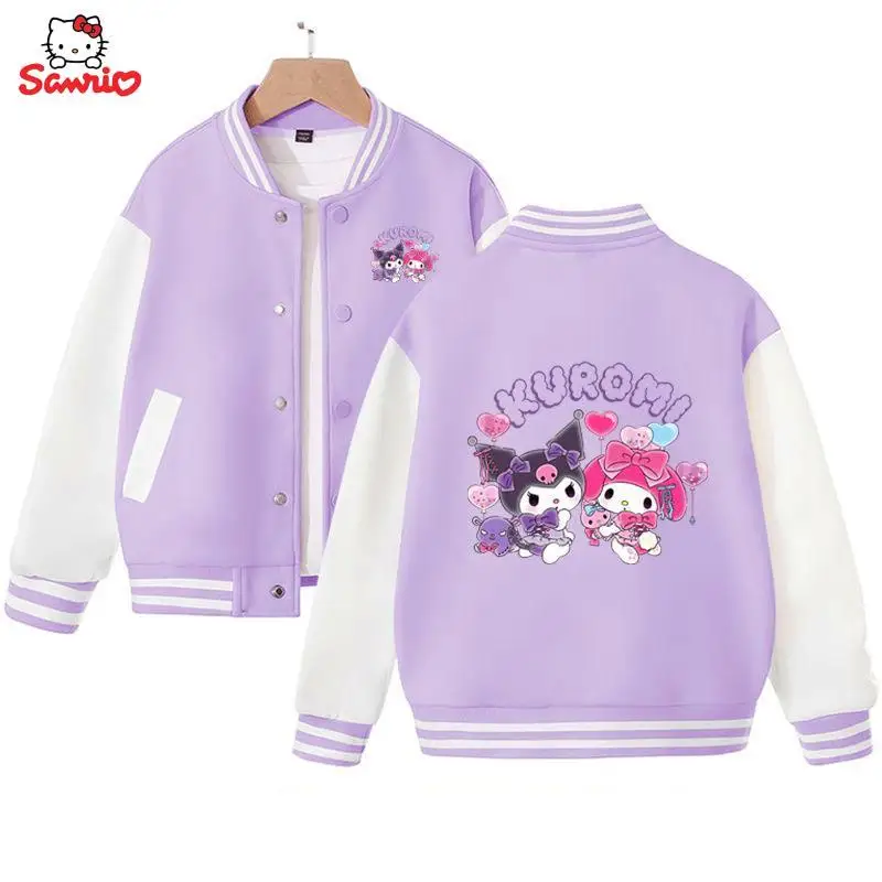 New Kuromi Melody Girls Baseball Jersey Anime Cartoon Ins Sanrio ...