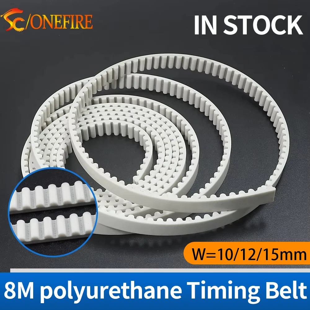 HTD 8M Polyurethane timing belt 8M 15mm pitch=8mm Width 10/12/15mm 8M ...