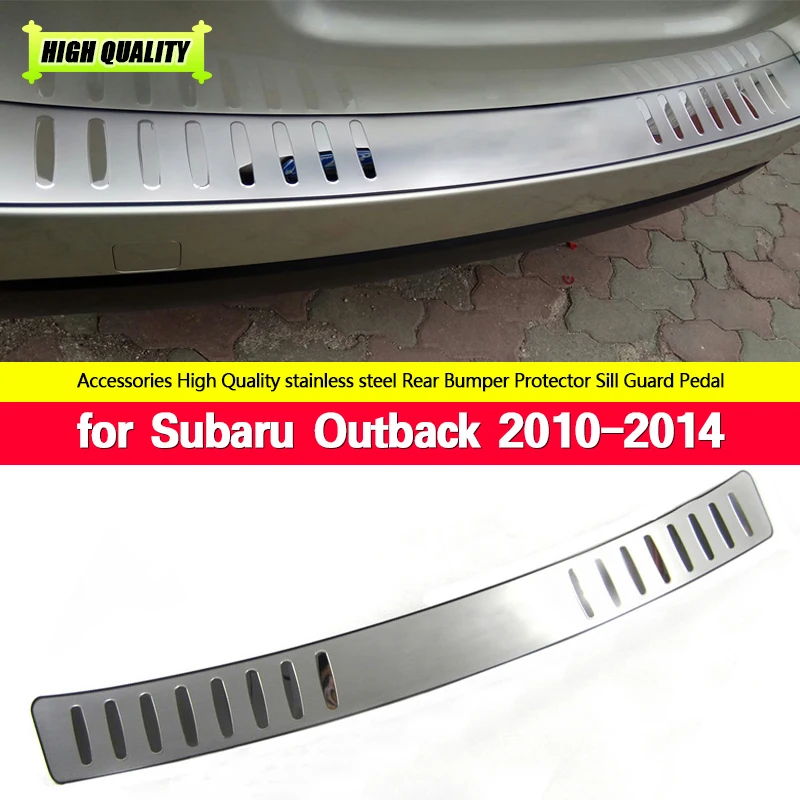 Stainless-Steel-car-Rear-Bumper-Protector-Sill-Trunk-Tread-Plate-Trim ...