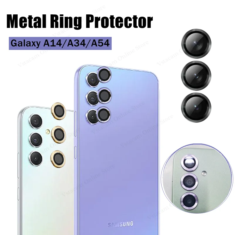Metal Camera Lens Protector for Samsung Galaxy A14 5G A34 A54 Screen ...