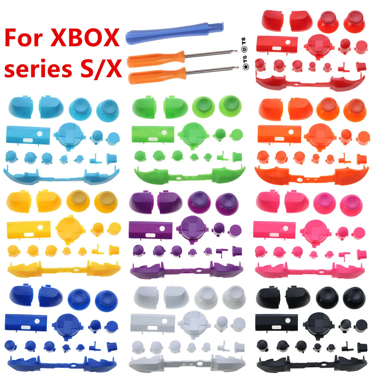 Custom-Keys-Full-Set-Buttons-Replacement-For-Xbox-Series-X-S-Controller ...