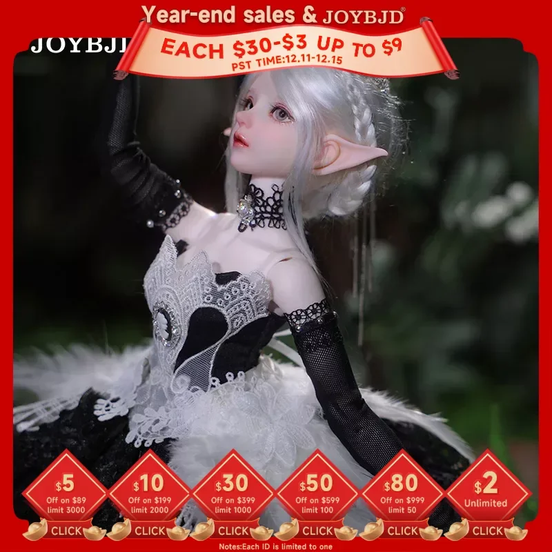 Joybjd-Yeva-1-4-Bjd-Doll-LDS-Black-Swan-Small-Forest-Elf-Of-Fairy-Elf ...