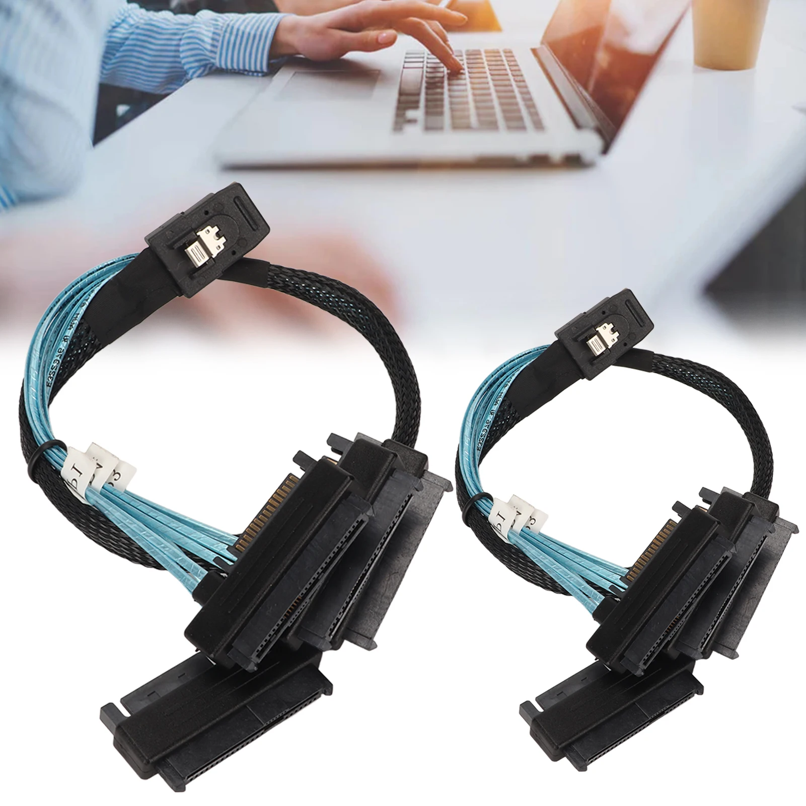 SAS SFF 8087 to 8482 4 Serial ATA Interface Adapter Cable Power ...