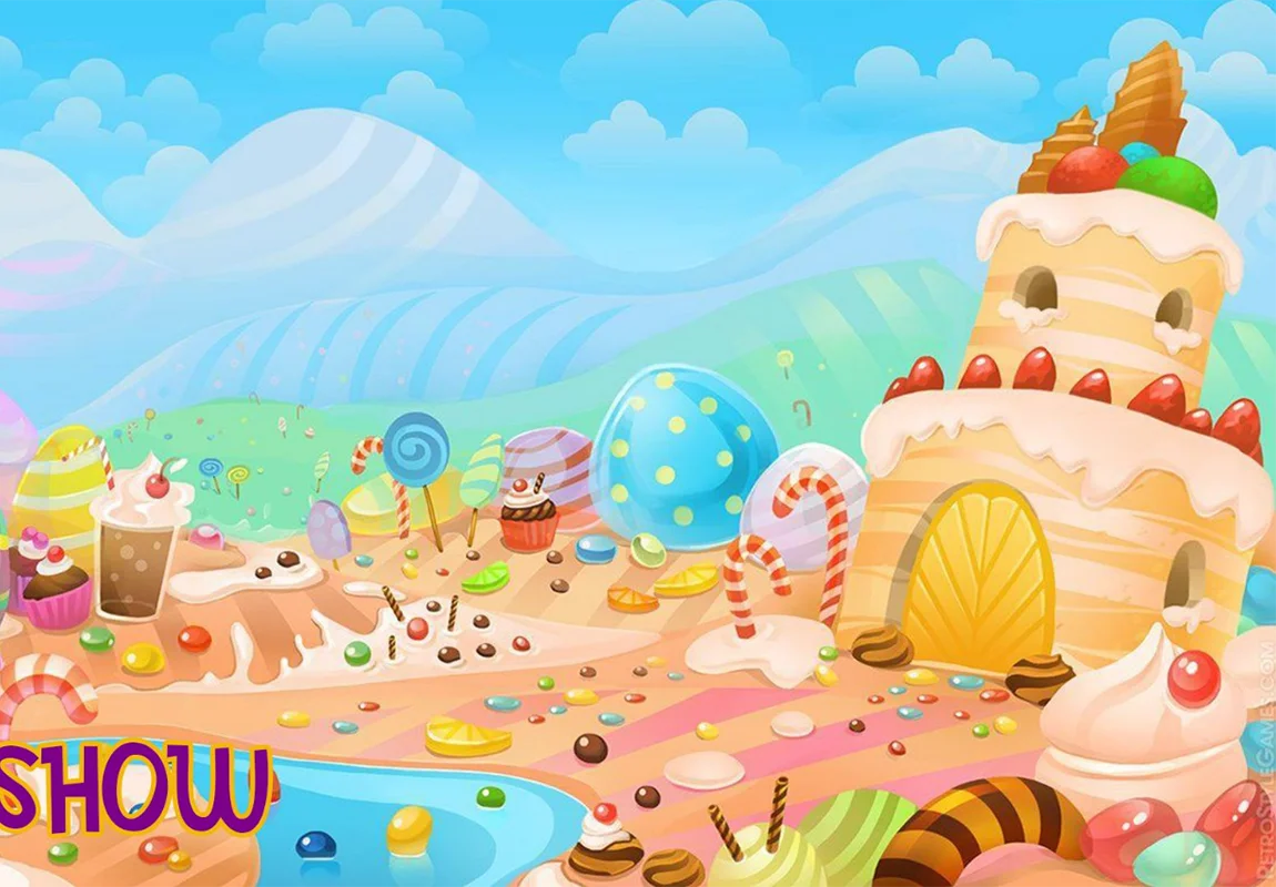 Realistic Candyland Background
