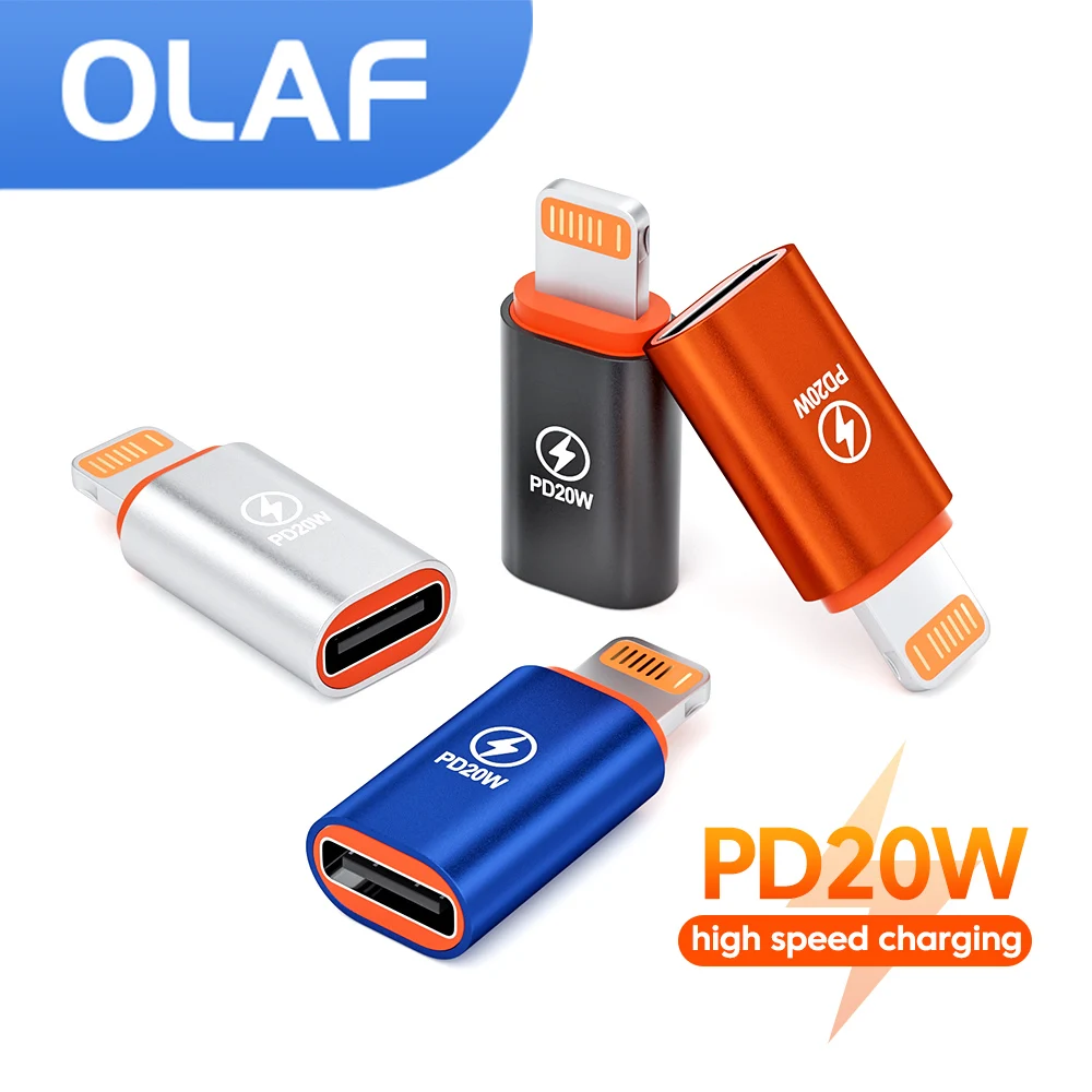Olaf Otg Adapter For Ios Lightning Male To Type C Female Connector 20w Fast Pd Charging Adaptor ...