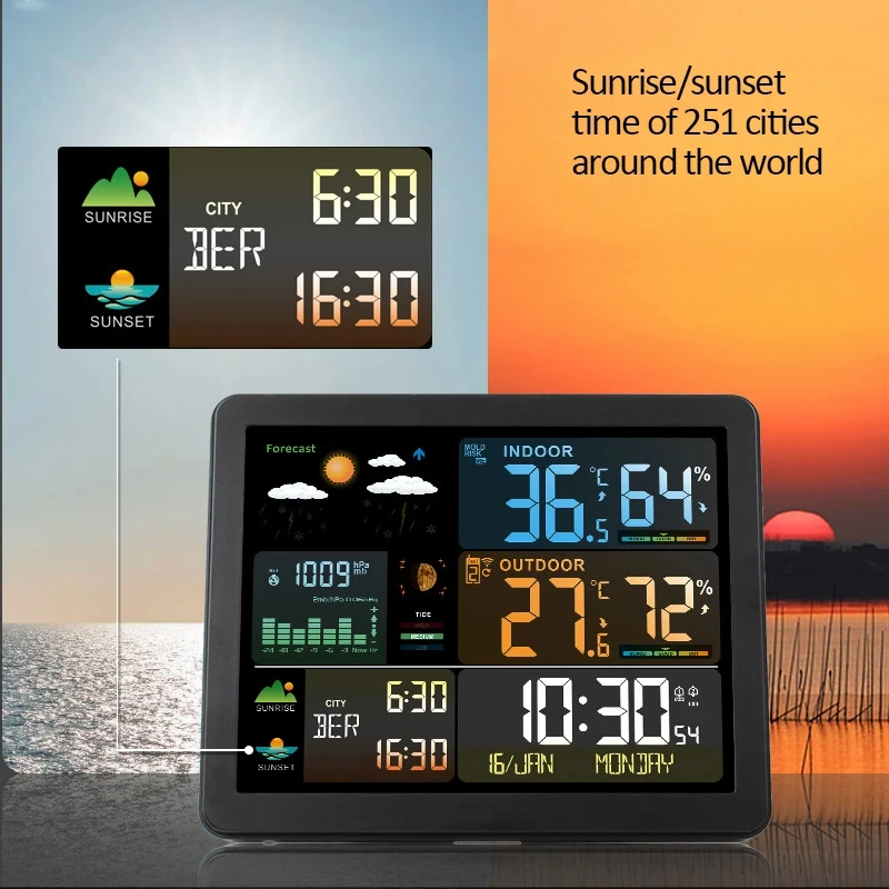 Multifunction-Weather-Station-Alarm-Clock-Thermometer-Hygrometer-with ...