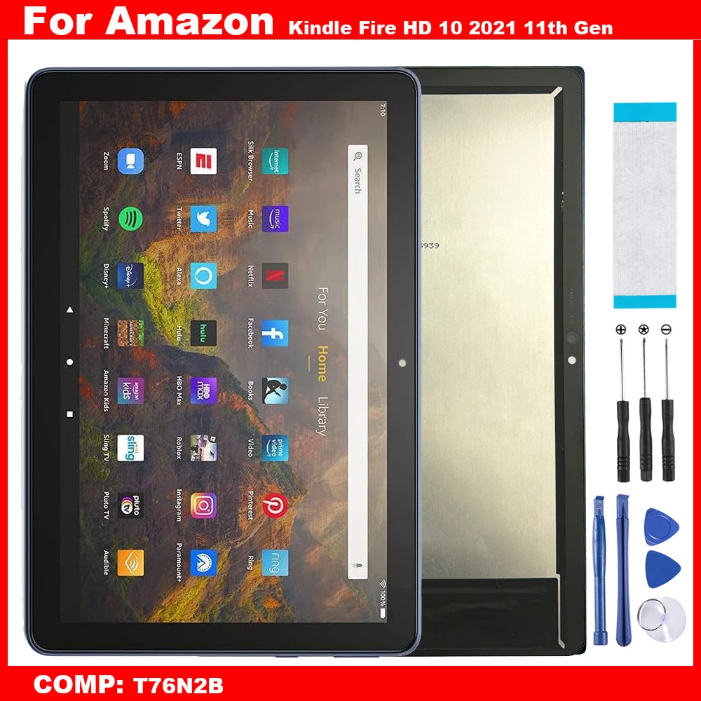 AAA-For-Amazon-Kindle-Fire-HD-10-11th-Generation-2021-T76N2B-T76N2P-LCD ...