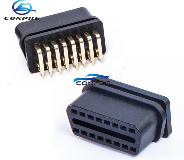 12/24V OBD II 90 Degree OBD2 16 Pin Female Connector, 55% OFF
