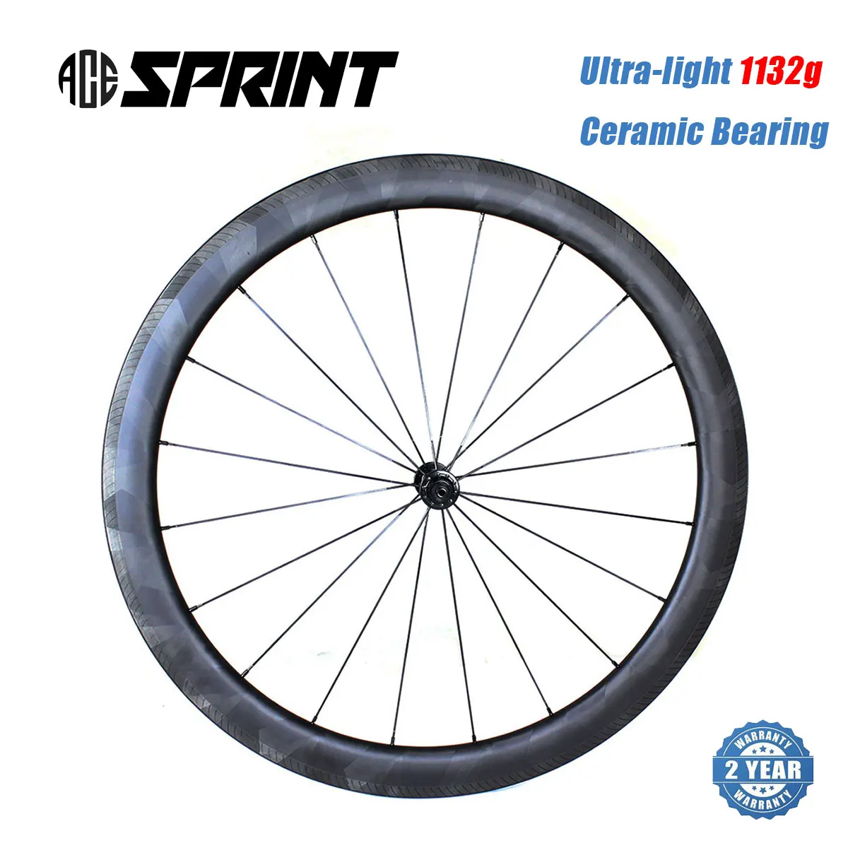 ACESPRINT Ultralight X Weave Road Bike Carbon Wheelset Clincher Tubular ...