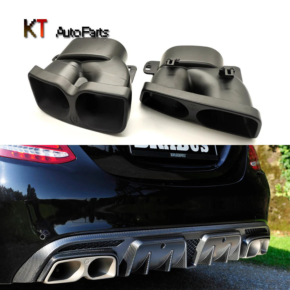 Carbon Fiber Glossy/Matte Black AMG Exhaust Tips Muffler Pipe For ...