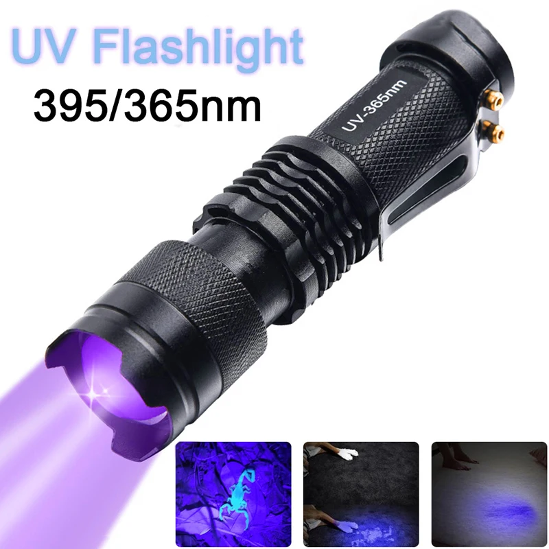 Ultra-Violet-LED-Flashlight-Blacklight-Light-395-365-nM-Inspection-Lamp ...