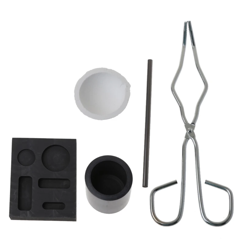 5Pcs-Crucible-Kits-Crucible-Silver-Ingot-Mold-Jewelry-Melting-Ingot ...