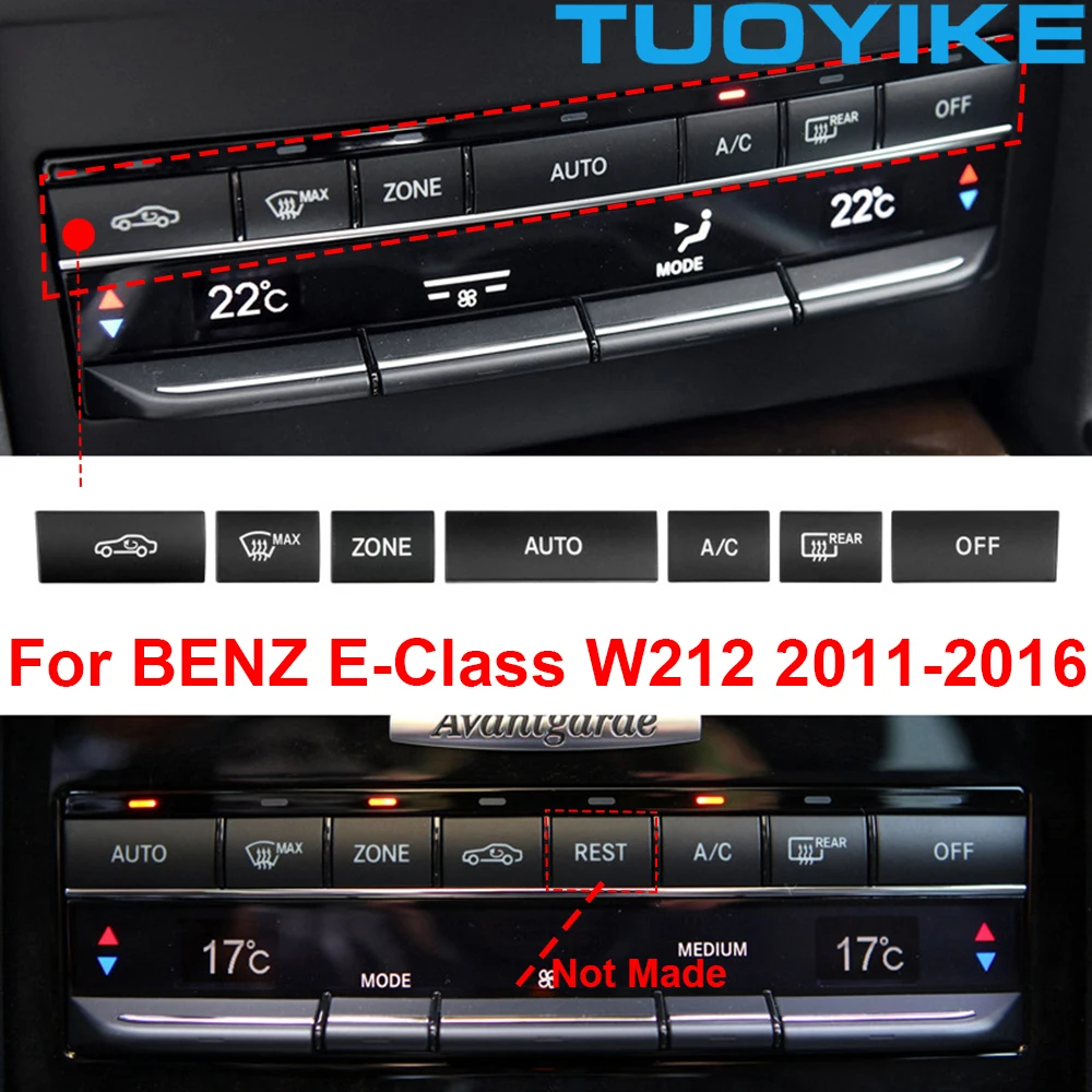 เซ็นทรัลคอนโซล AC เครื่องปรับอากาศปุ่มปุ่มเลื่อมแผ่นครอบสำหรับ Mercedes ...