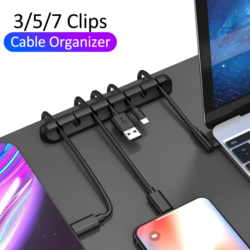 Cable-Organizer-Tie-Fixer-USB-Cable-Winder-Desktop-Management-Clips ...