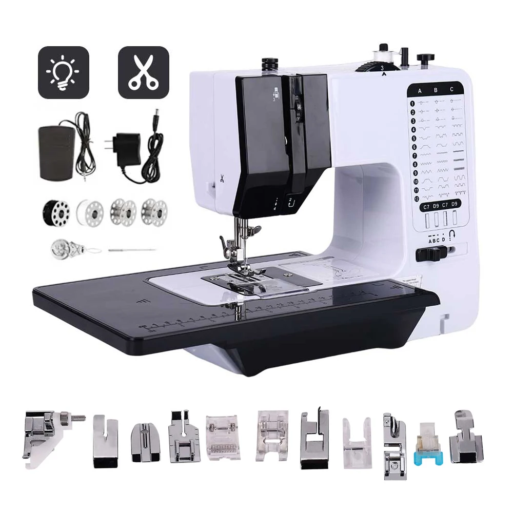 38-Stitches-Sewing-Machine-Portable-Mini-Handy-Replaceable-Presser-Foot ...