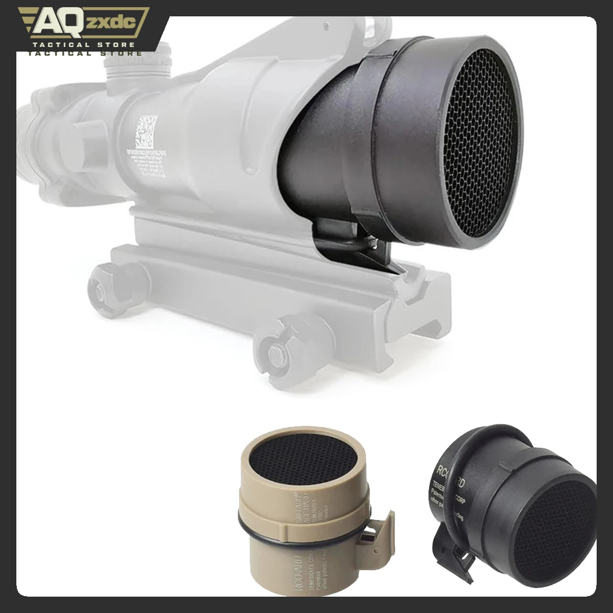 AQzxdc ACOG Honeycomb Protective Cover Conch Lens Cover Kill Flash ACOG ...