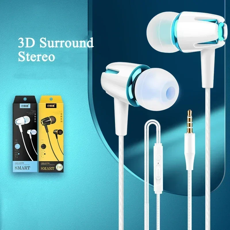 E18-wired-headset-in-ear-cell-phone-line-control-with-microphone-call-3 ...