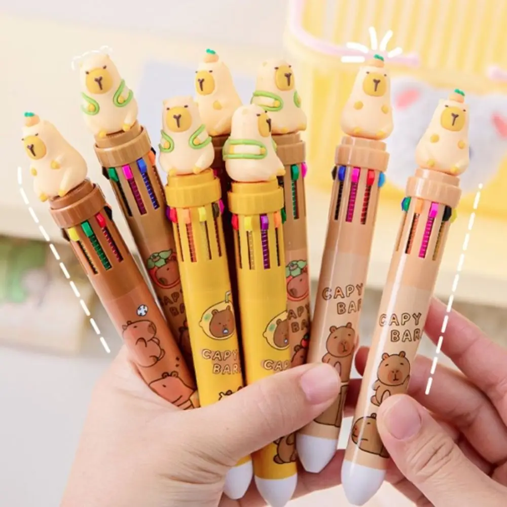 1pcs-Kawaii-Capybara-Ten-Color-Ballpoint-Pen-Writing-Smooth-Quick ...