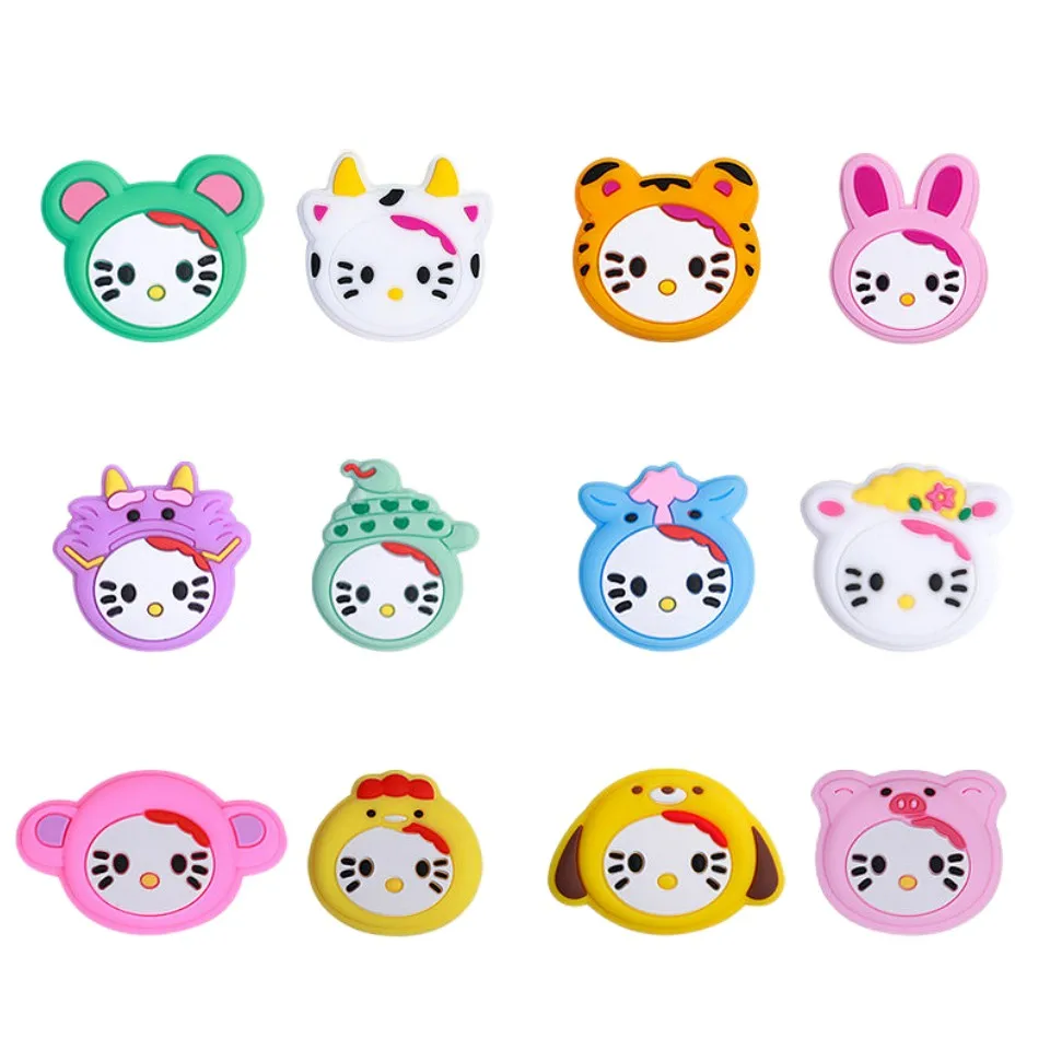 10PCS-Silicone-Twelve-Zodiac-Animal-Beads-Teether-Beads-Baby-Chewing ...