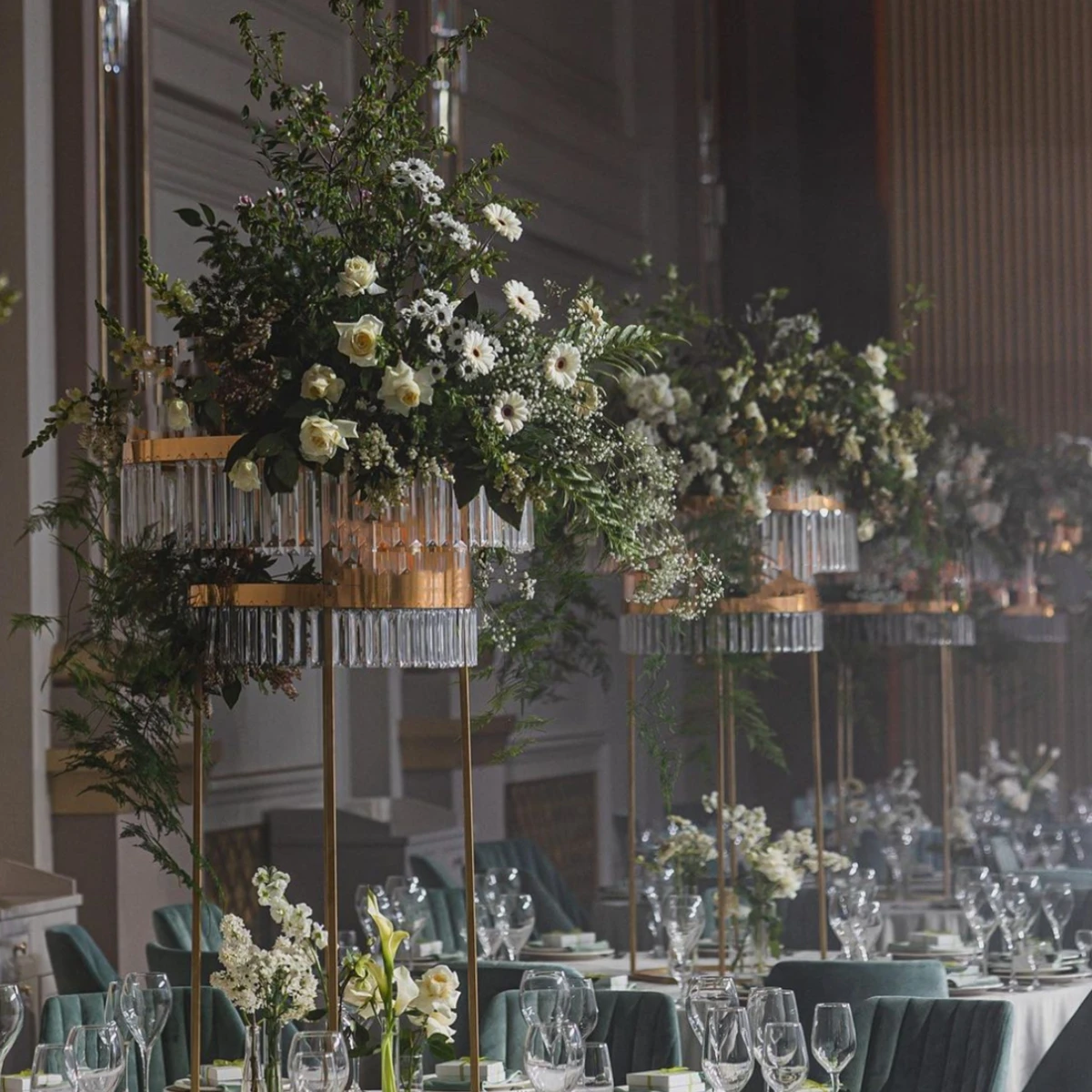 4pcs-100cm-140cm-New-Wedding-Decoration-not-Crystal-Flower-Stand-Stage ...