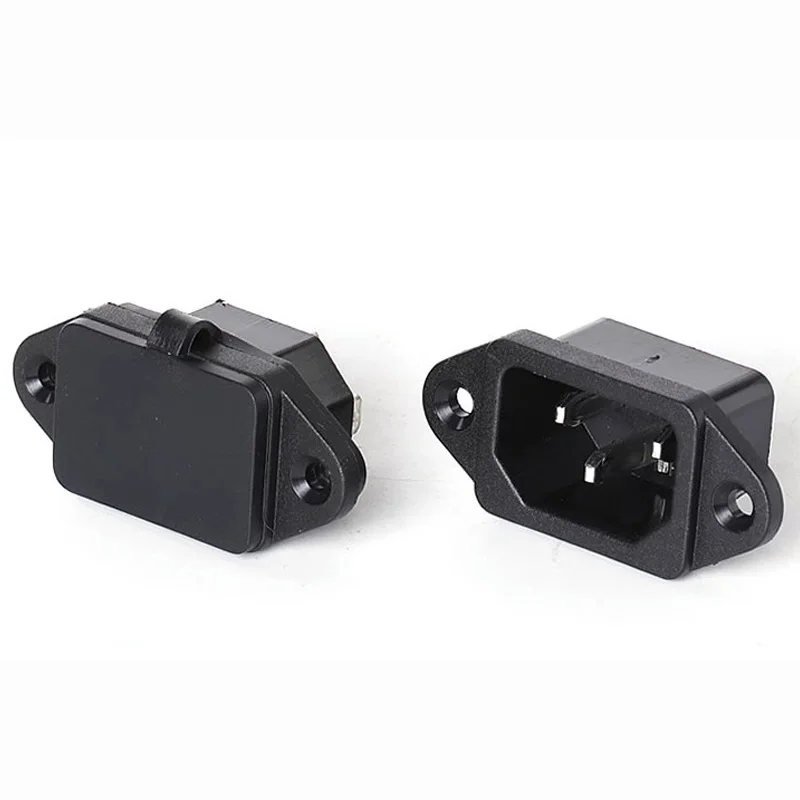 1PC-AC-Power-Socket-250V-10A-3-pins-Male-Plug-Panel-Power-Charging ...