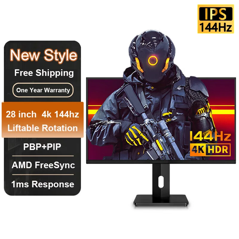 28-Inch-Lifting-Rotation-Monitor-4K-144Hz-Display-IPS-Gaming-Computer ...