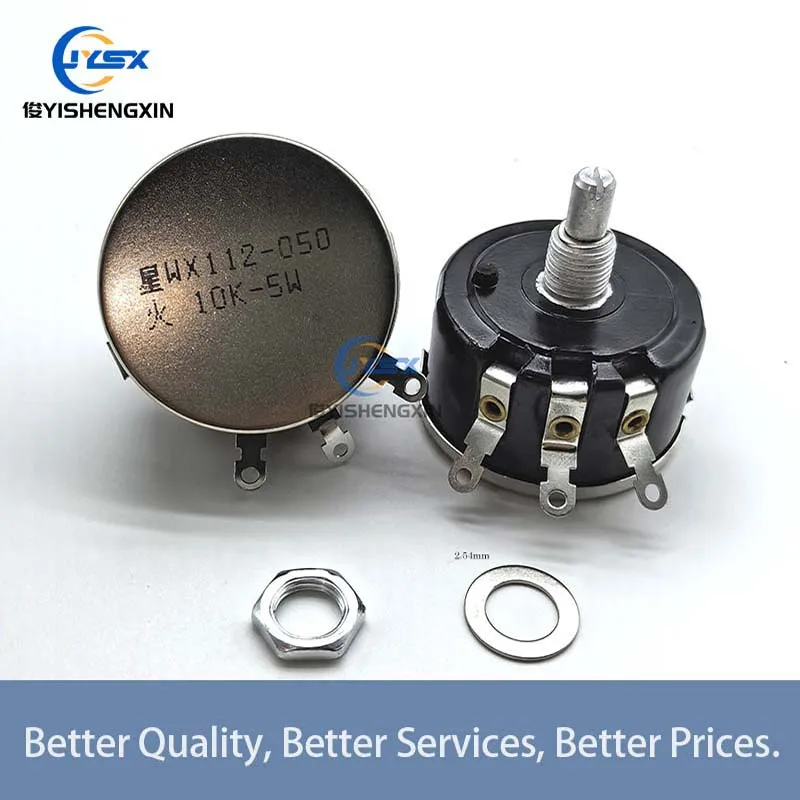 1PCS-WX112-050-WX112-5W-Single-Circle-Wire-Wound-Potentiometer-100R ...