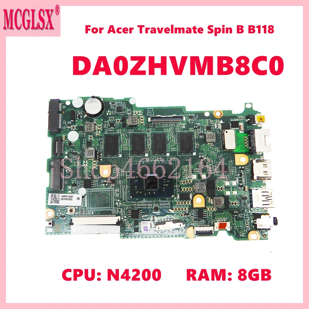 DA0ZHVMB8C0 With N4200 CPU 8GB-RAM Notebook Mainboard For Acer ...