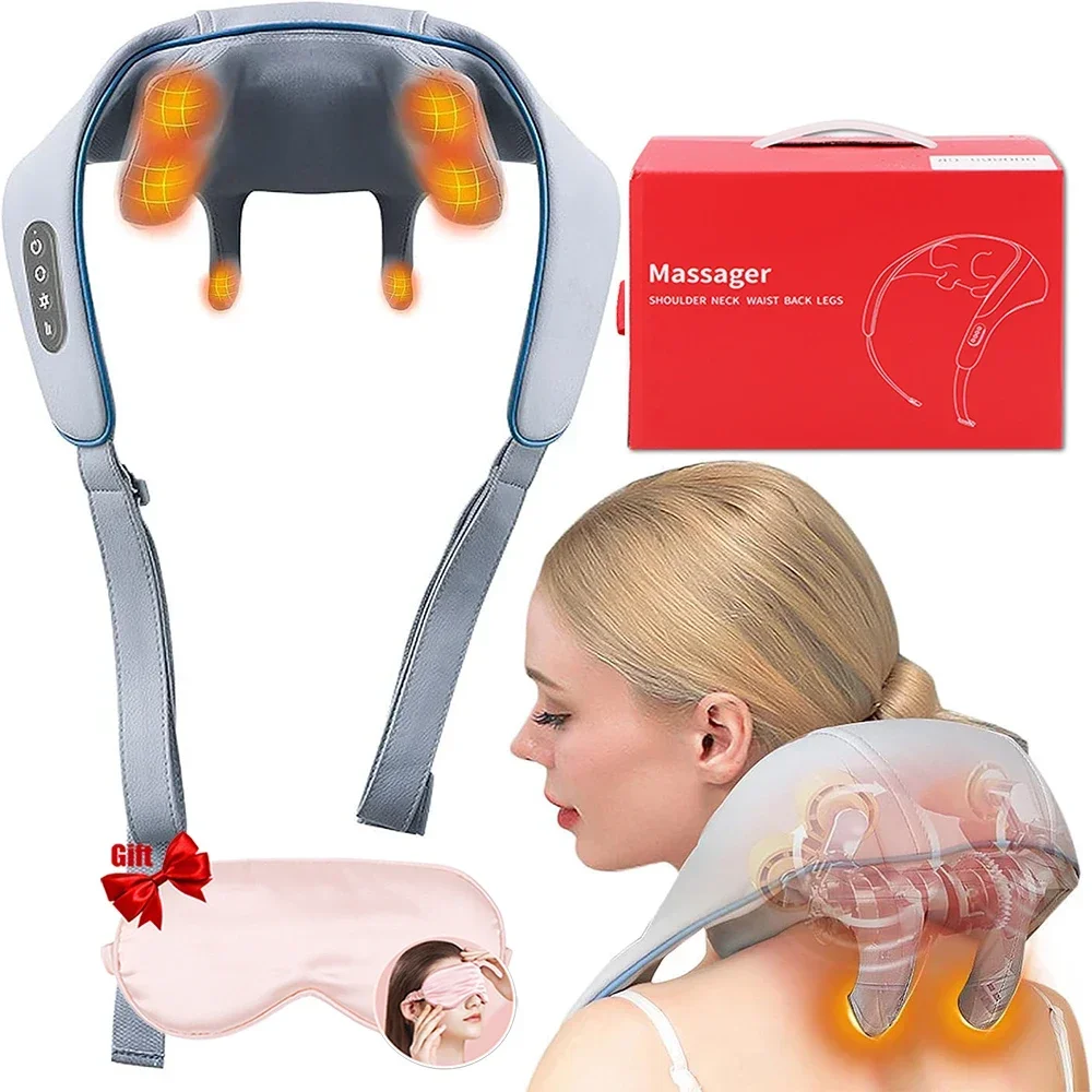 Electric-Neck-and-Back-Massager-Wireless-Neck-and-Shoulder-Kneading ...