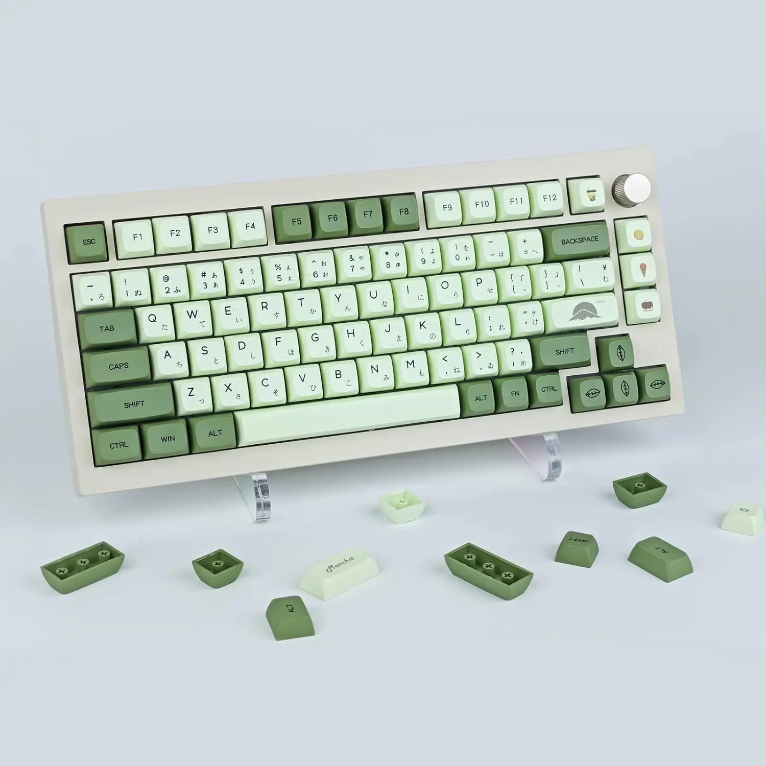 Matcha-Green-Keycaps-127-Keys-PBT-Japanese-Keycaps-XDA-Profile-Keycaps ...