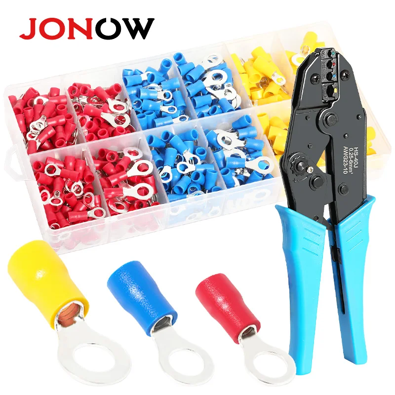 80/460PCS Ring Crimp Terminal Electrical Wire Connectors M4/M5/M6 Boxed ...