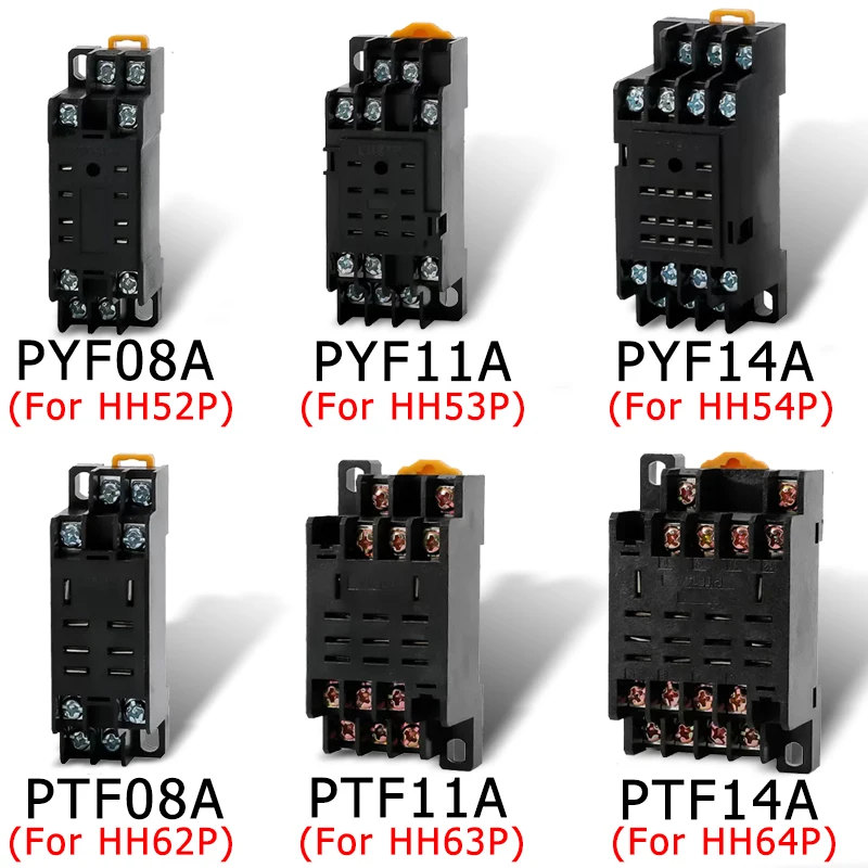 10PCS Relay Base PYF08A PYF11A PYF14A 8/11/14 LY2NJ MY2NJ MY4N J For HH54P HH53P HH52P HH62P ...