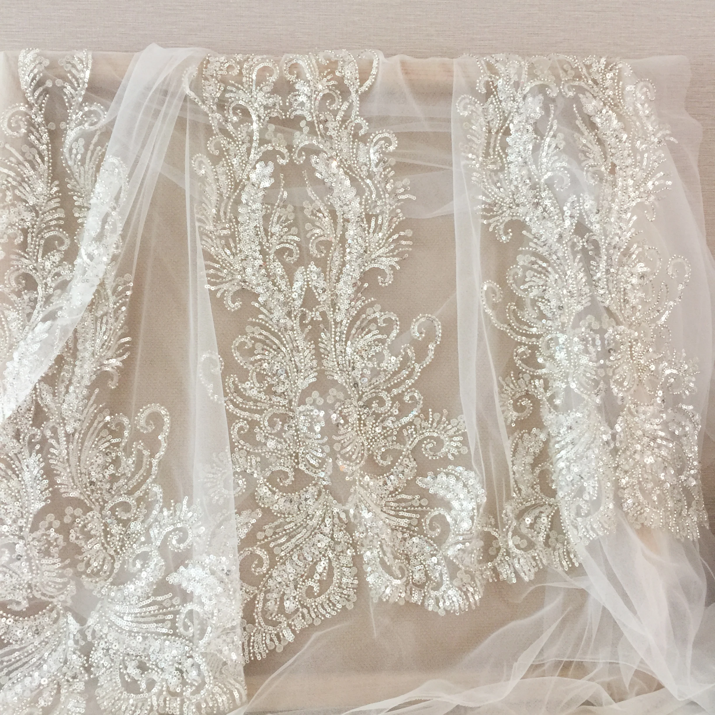 Exquisite three-dimensional beaded sequins lace appliqués High ...