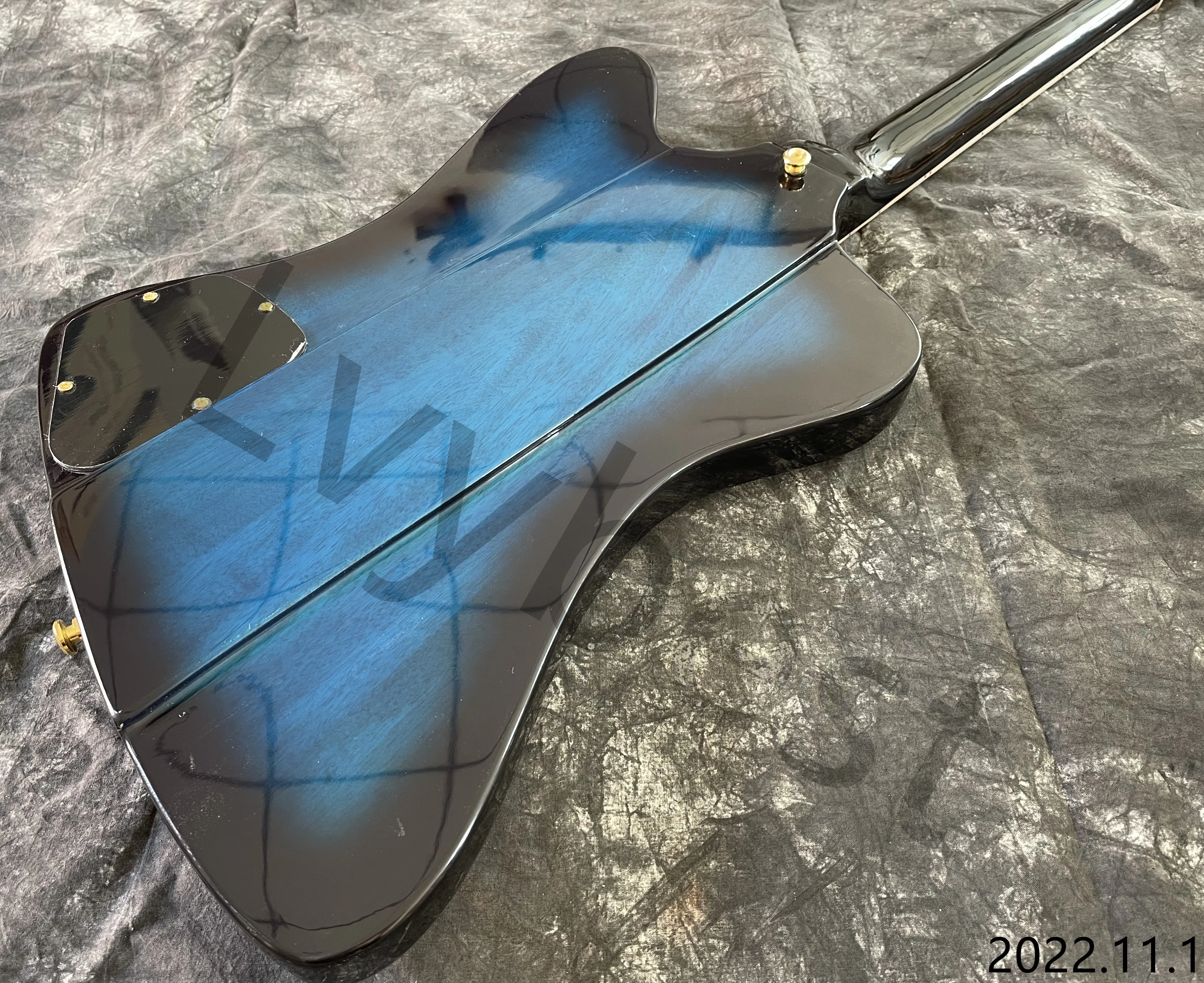 Guitar On Fire Blue