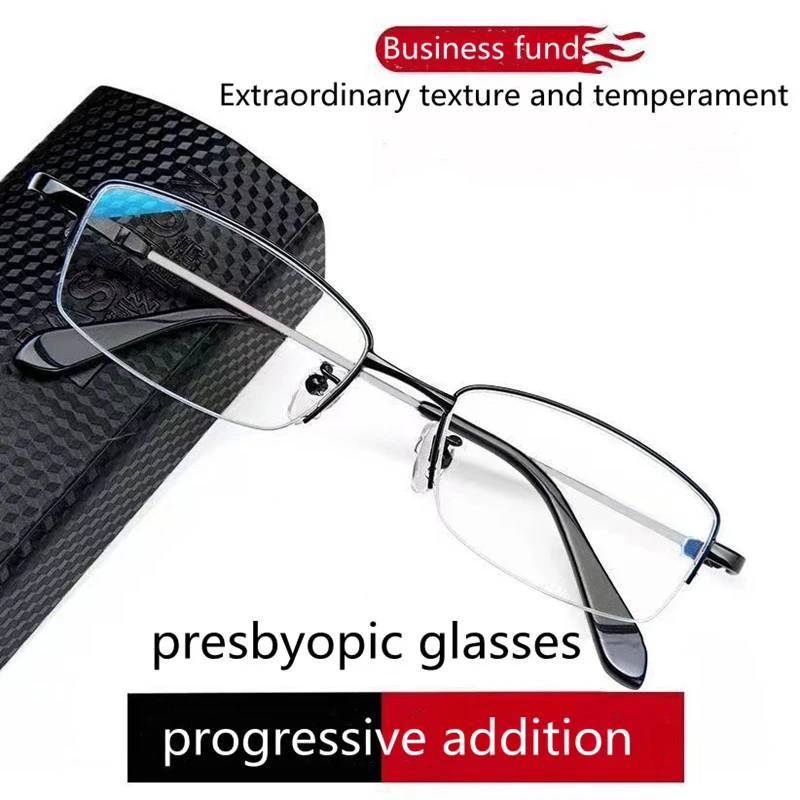 Imported Anti Blue Presbyopia Glasses, Progressive Multifocal Men's ...