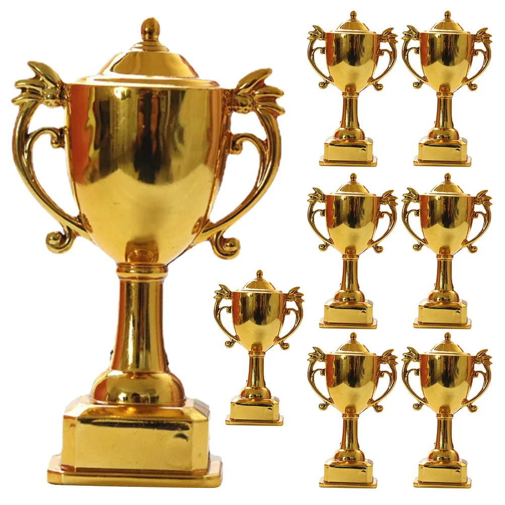 8Pcs-Miniature-Trophy-Decorations-Plastic-Awards-Trophies-Soccer-Cake ...