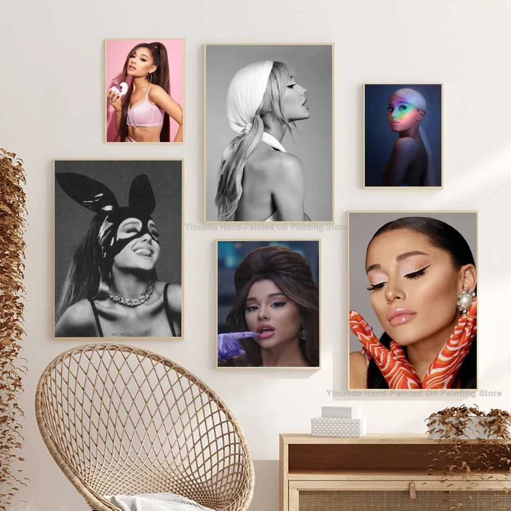 Póster de arte musical Ariana Grande, póster con impresión Retro, papel ...