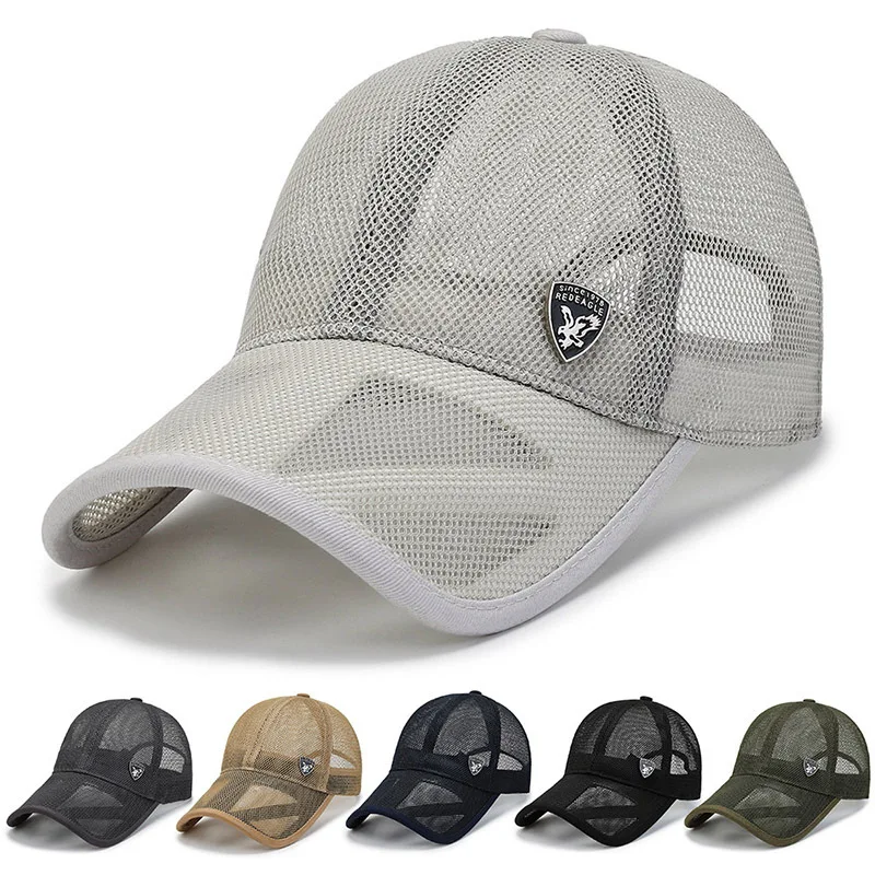 Summer-Mesh-Baseball-Cap-Men-Women-Breathable-Snapback-Dad-Hat-Bone ...