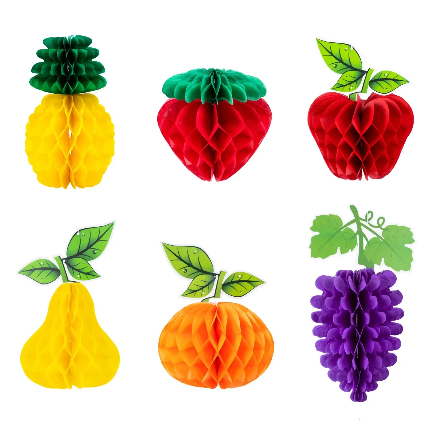 Summer Fruit Honeycomb Ball Strawberry Pineapple Grape Pear Orange ...