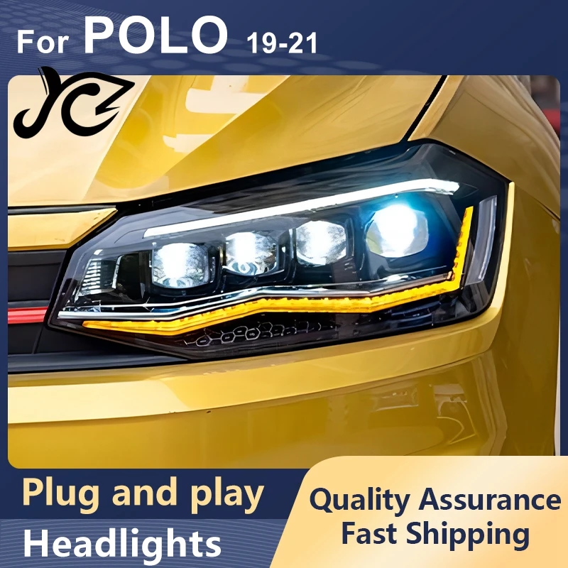 Car-Styling-Headlights-For-Volkswagen-POLO-2019-2021-Crystal-Projector ...