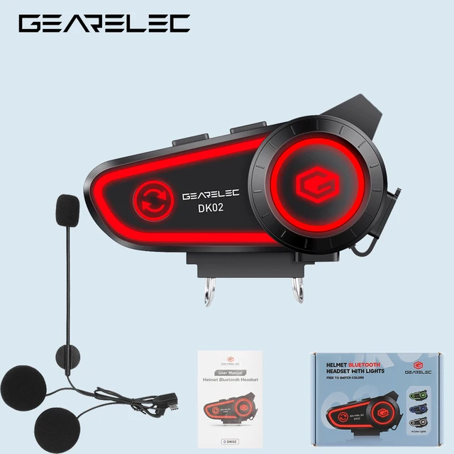 GEARELEC DK02 Motorcycle Helmet Headset Stereo Bluetooth Hands Free ...