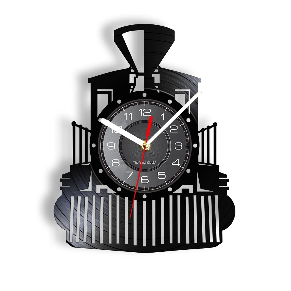 Vintage Steam Locomotive Wall Clock Locomotive Train Vinyl Record Wall ...